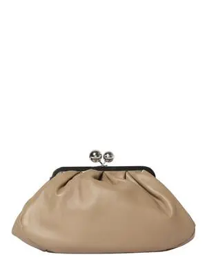 Max Mara Pelle Di Montone Ovis Aries Aries Algeria Clutch - Gray