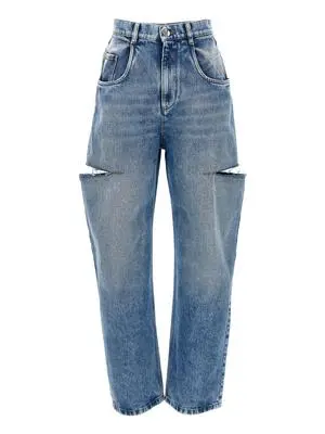 MAISON MARGIELA Cut-out Straight Leg Jeans - Blue