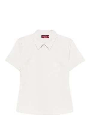 Gucci Gg Cotton Blend Polo Shirt - Multicolor