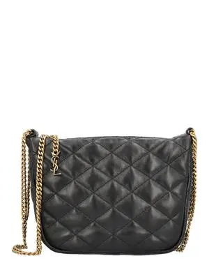 Saint Laurent Quilted Leather Mini Bag With Chain Strap - Multicolor