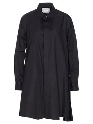 Sacai Long-sleeve Poplin Dress - Black