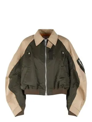 Sacai Beige Nylon Jacket - Green