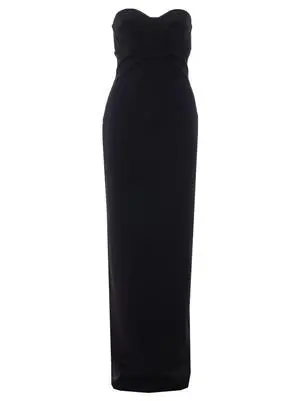 Solace London Keaton Maxi Dress Strapless Sweetheart Neckline - Black