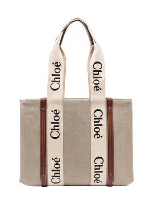 Chloé Woody Medium Canvas Tote - Multicolor