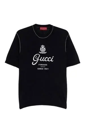 Gucci Short Sleeve Crew-neck Sweater In Silk - Multicolor