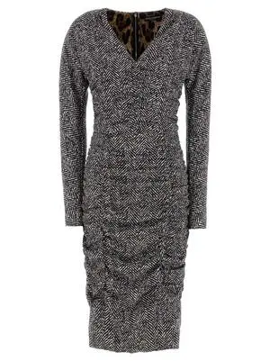 Dolce & Gabbana Printed Cady Dress - Multicolor