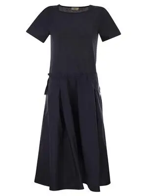 HERNO HERNO Jersey And Poplin Combination Dress