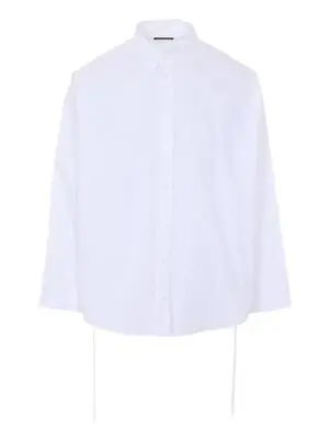 Balenciaga Classic Collar Cotton Shirt - White