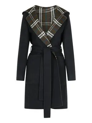 Burberry Hampshire Reversible Wool Coat - Black