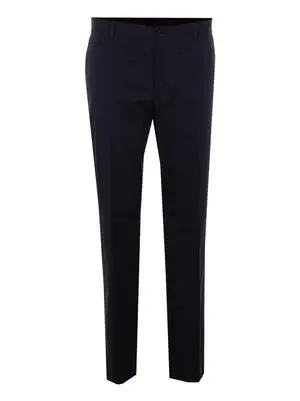 Dolce & Gabbana Cotton Gabardine Straight-leg Trousers - Black