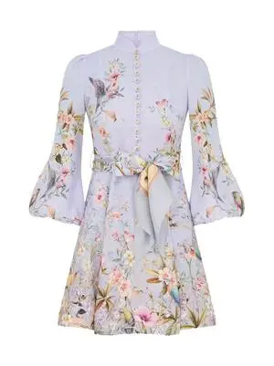 Zimmermann Rebellion Button Mini Dress - Multicolor