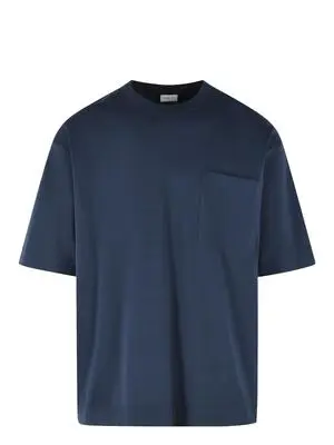 Dries Van Noten Heso' Navy Cotton T-shirt - Blue
