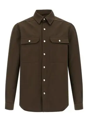 Rick Owens Rick Owens Outershirt Technical Fabric Shirt Brown