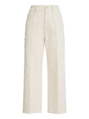 Brunello Cucinelli Cotton Wide-leg Trousers - Multicolor