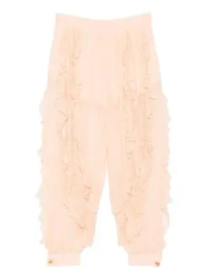 Zimmermann ZIMMERMANN Ruffled Lace Trousers Cream