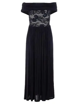Zimmermann Rebellion Off-shoulder Pleated Dress - Black