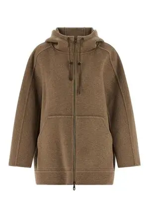 Max Mara Wool Blend Hooded Coat - Cream