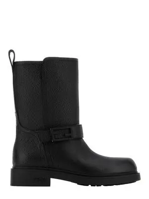 Fendi Leather Filo Boots - Black