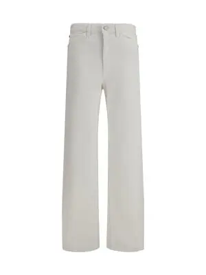 LEMAIRE Cotton Five-pocket Wide-leg Pants - White