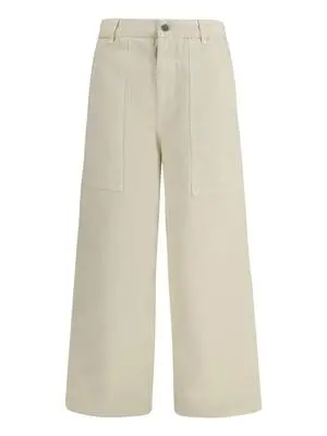 Moncler Moncler Cotton Canvas Trousers Multicolor
