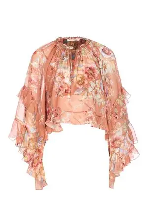 Zimmermann Floral Print Blouse - Pink