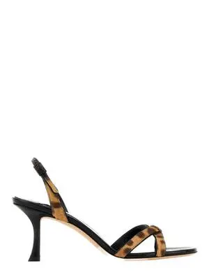 JIMMY CHOO Jimmy Choo Elsy 70 Printed Calf Hair Sandals Multicolor