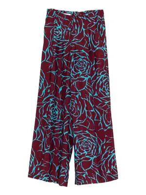 Dries Van Noten Pila Wide-leg Floral Print Trousers - Multicolor
