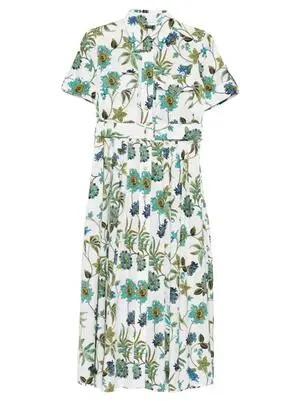 FAY Fay Printed Cotton Chemisier Dress Multicolor