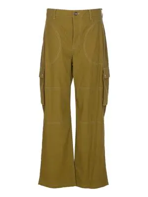 Loewe Logo Cargo Pants - Green