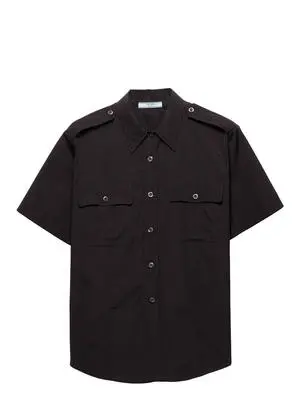 Prada Short Sleeve Button-up Shirt - Black