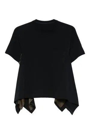 Sacai Cotton T-shirt With Paneled Design - Multicolor