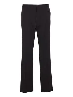 Balenciaga Wool Blend Tailored Straight-leg Trousers - Black
