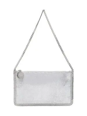 Stella McCartney STELLA MCCARTNEY Metallic Chain Shoulder Bag Gray