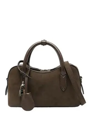 Stella McCartney Stella McCartney Dark Brown Top Handle Bag With Padlock Detail Brown