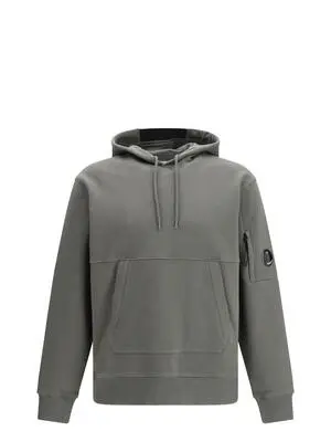 C.P. COMPANY Diagonal Raised Fleece Hooded Sweatshirt - Green