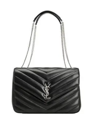 Saint Laurent Large Loulou Shoulder Bag - Black