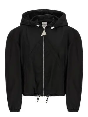 Attico Maxi Hood Bomber Jacket - Black