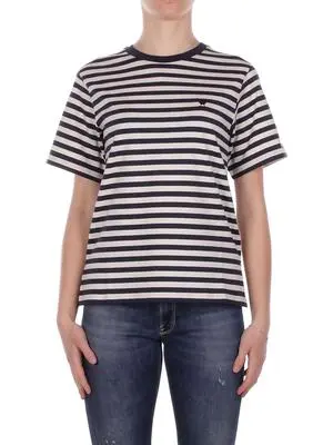 Max Mara Striped Cotton T-shirt - Multicolor