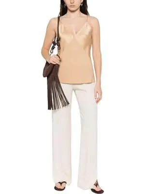 FORTE_FORTE Sleeveless V-neck Spaghetti Strap Top - Multicolor