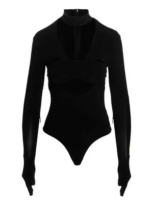 AMBUSH Heart Shaped Gloves Bodysuit - Black