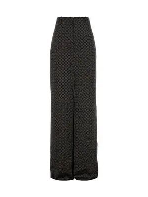 SAINT LAURENT SAINT LAURENT Printed Satin Wide-Leg Pants