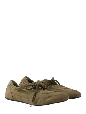 Prada Military Canvas Lace-up Sneakers - Green