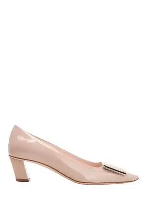 ROGER VIVIER Belle Vivier Patent Calfskin Pumps With Metal Buckle - Multicolor
