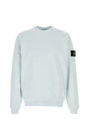 Stone Island STONE ISLAND Pastel Cotton Crewneck Sweatshirt Blue