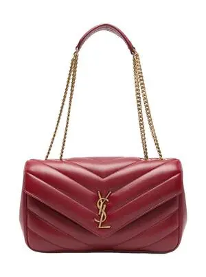Saint Laurent SAINT LAURENT Loulou Medium Bag In Matelassé Lambskin Red