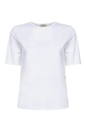 Herno HERNO Cotton Jersey T-Shirt With Side Slits Multicolor