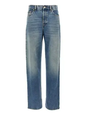 Gucci Boyfriend Cotton Denim Jeans - Blue