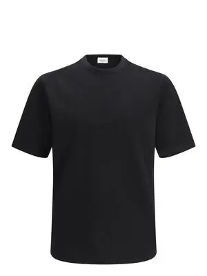 Saint Laurent Cotton Jersey T-shirt With Embroidered Logo - Black