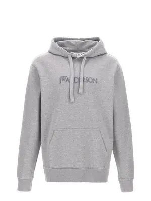 JW Anderson Embroidered Logo Hoodie - Gray