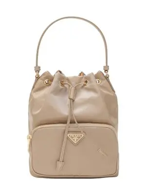 Prada Re-nylon Duet Bucket Bag - Brown